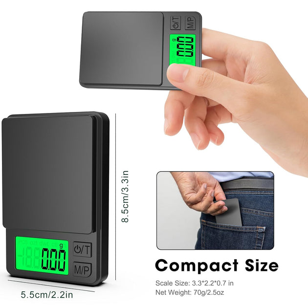 Dark Player Precision Pocket Scale 1000g x 0.01g - Digital Mini Scale ...