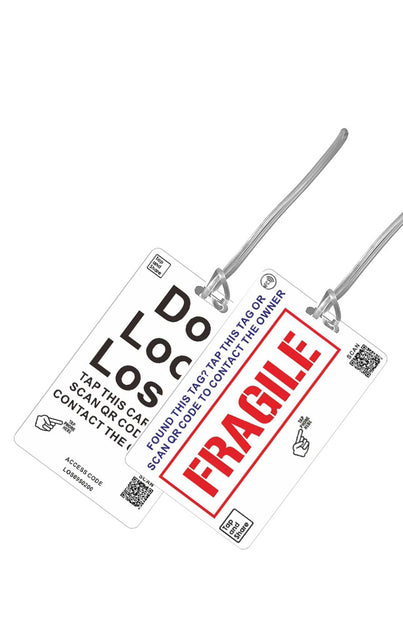 2x Smart NFC 'Fragile' Luggage Tags with Smart Passive Tracking – Tech ...
