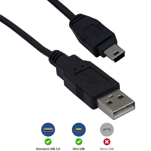 USB 2.0 Hi-Speed Cable Type A Male to Mini B Cable for External Hard D ...