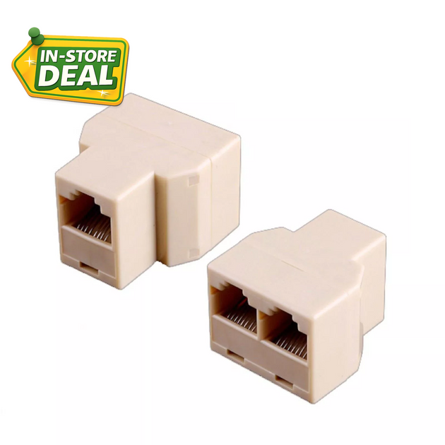 RJ45 Splitter Adapter 1 Male To 2 Female Connector Ethernet Cable LAN ...